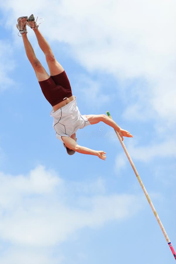 Polsstokspringen stock afbeelding. Image of voltooiing - 4323435