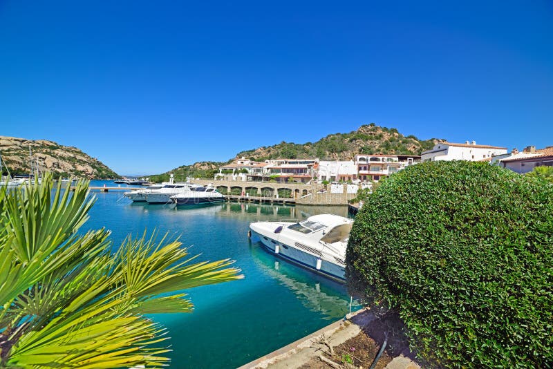 Poltu Quatu Resort in Costa Smeralda Stock Photo - Image of harbor ...