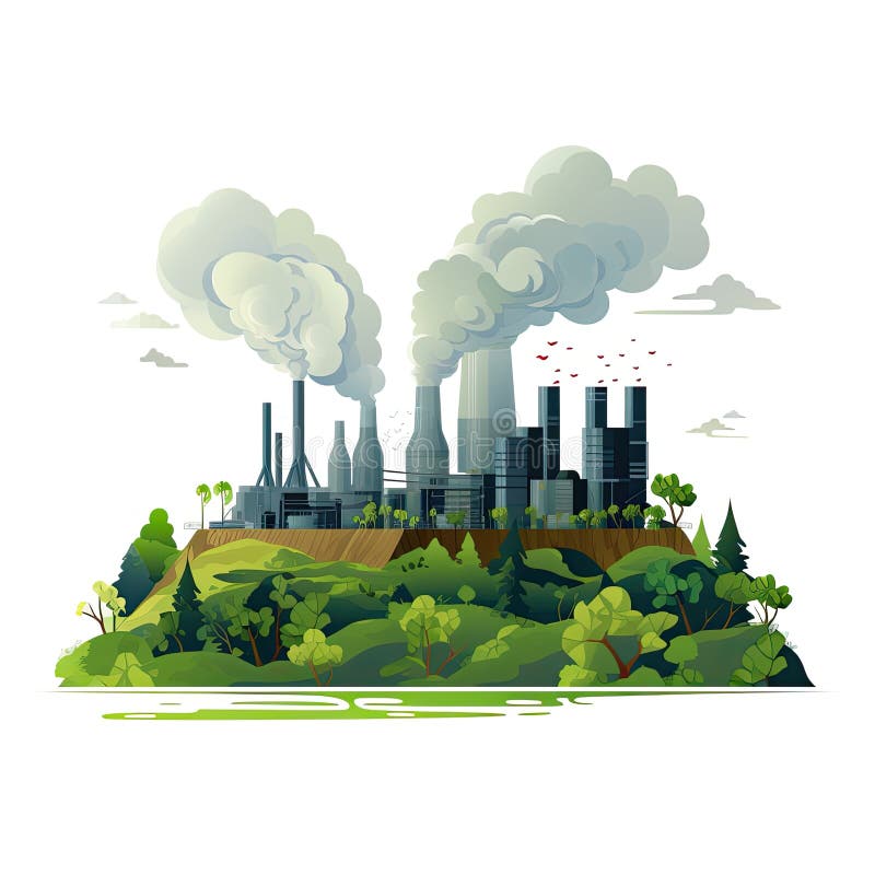 Polution Illustration Background. Stock Illustration - Illustration of ...