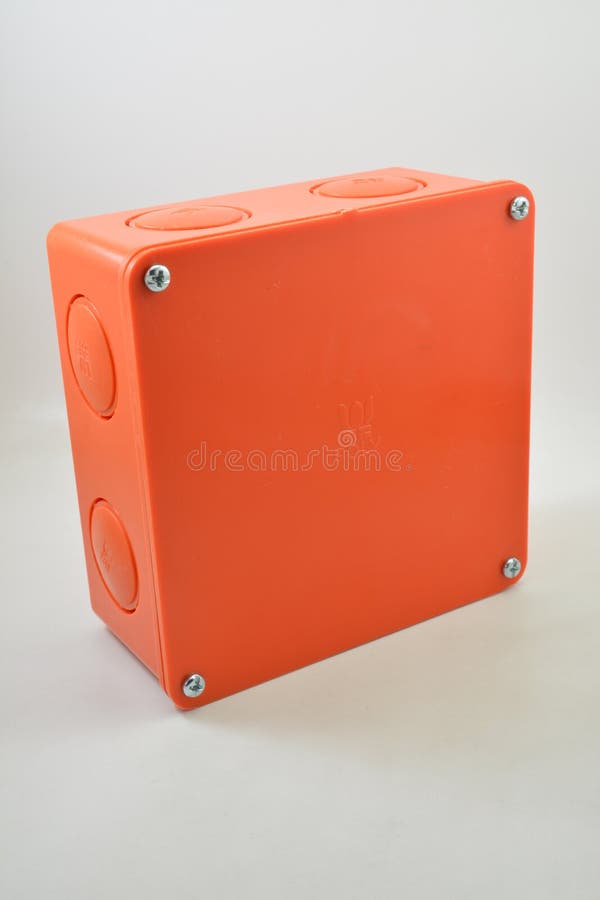 Poly Square Orange Junction Box in Manila, Philippines Editorial Stock ...