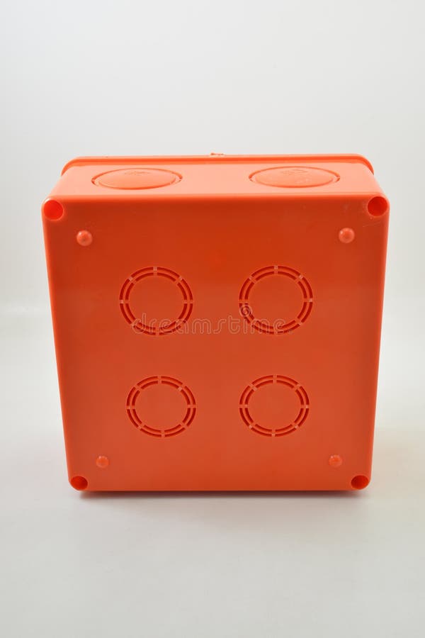 Poly Square Orange Junction Box in Manila, Philippines Editorial Stock ...