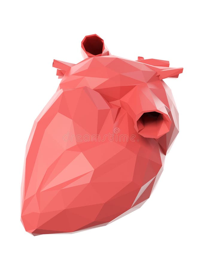 A poly style heart stock illustration. Illustration of heartbeat ...
