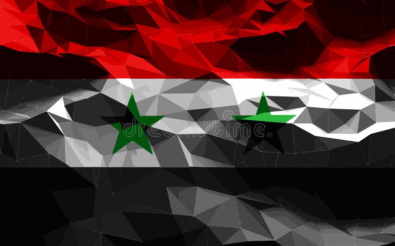 Syria Flag Vector Illustration, Pray for Syria, Post, Banner, Poly ...