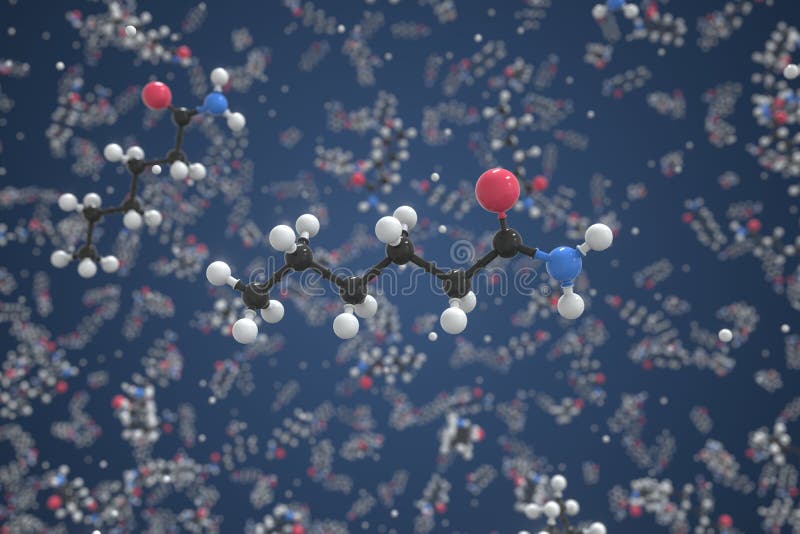 Polyamide 6 Molecule, Scientific Molecular Model, Looping 3d Animation ...