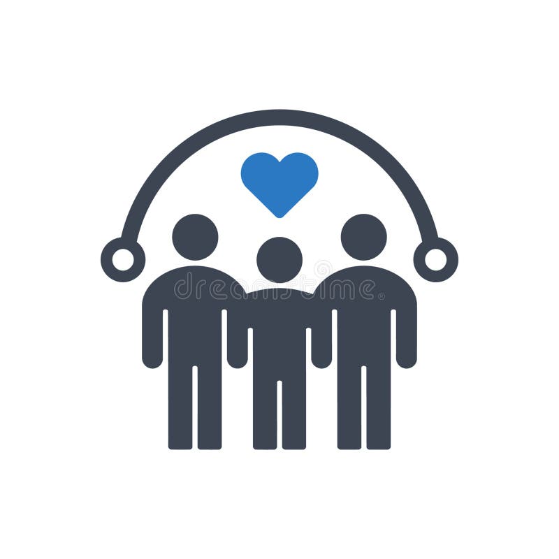 Polyamorous Love Icon stock vector. Illustration of polyamory - 361701948