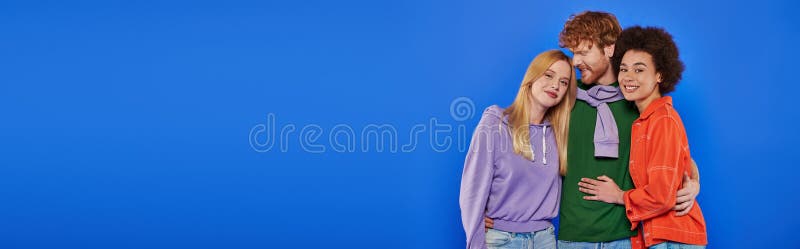 Polyamory Concept, Cheerful Multicultural Women Looking Stock Image ...