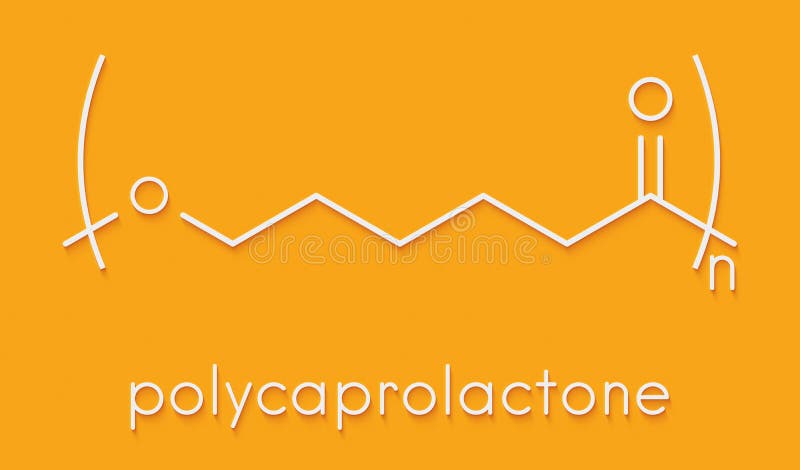 Polycaprolactone (PCL) Biodegradable Polyester, Chemical Structure ...