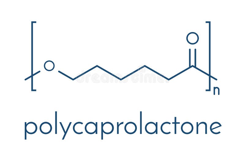 Polycaprolactone (PCL) Biodegradable Polyester, Chemical Structure ...