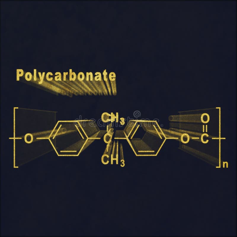 Polycarbonate PC Lexan, Structural Chemical Formula Stock Illustration ...