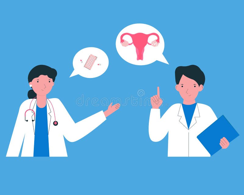 Polycysteus Ovariumsyndroom Of Pcos Vector Illustratie Illustration