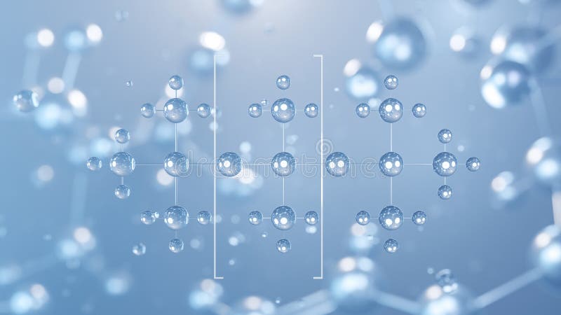 Polydimethylsiloxane Molecular Structure 3d, Flat Model, Silicon ...
