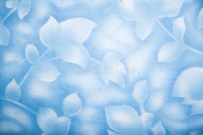 Polyester Fabric with Blue Floral Pattern. Stock Image - Image of ...