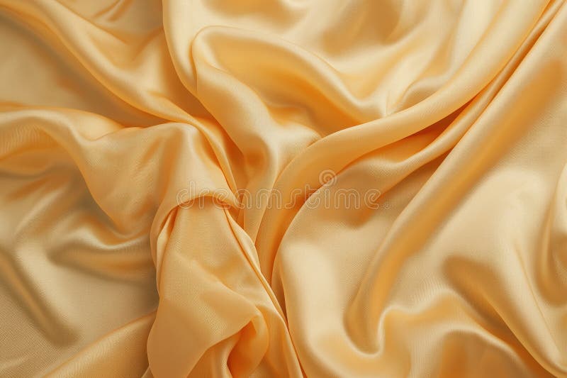 Golden Fabric Texture Close-up. Polyester Material with Smooth Surface ...