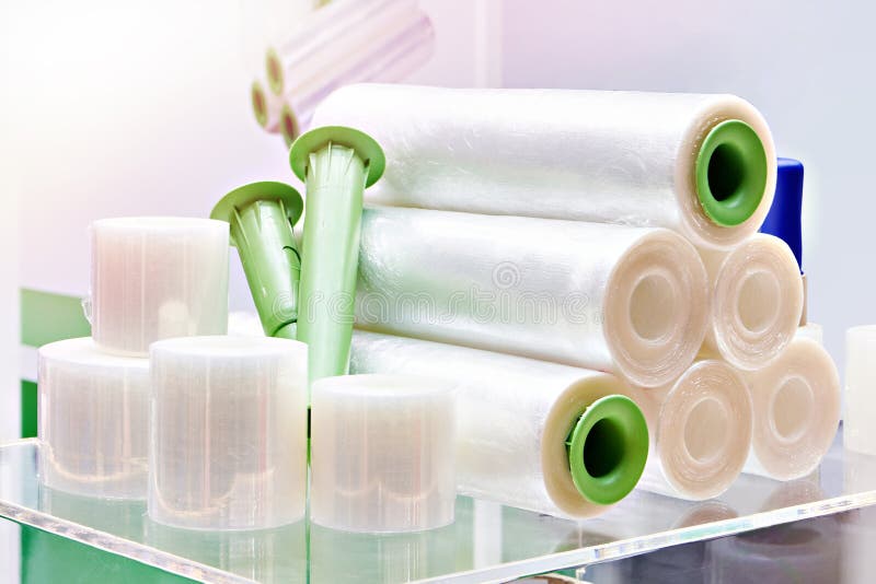 Plastic film rolls stock photo. Image of plant, storage - 272034680