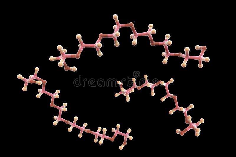 Polyethylene Glycol PEG . Hexaethylene Glycol Molecule, 3D Illustration ...