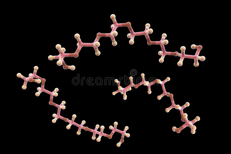 Polyethylene Glycol PEG . Hexaethylene Glycol Molecule, 3D Illustration ...
