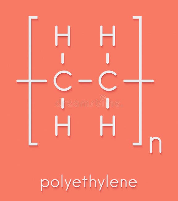 Polyethylene PE, Polythene, Polyethene Plastic, Chemical Structure ...