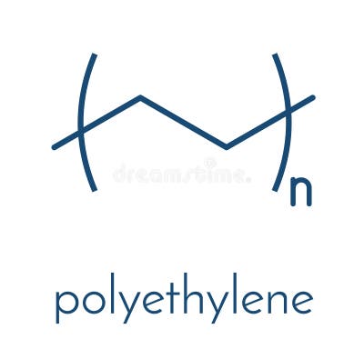 Polyethylene PE, Polythene, Polyethene Plastic, Chemical Structure ...