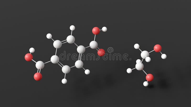Polyethylene Terephthalate Molecule, Molecular Structure, Pet, Ball and ...