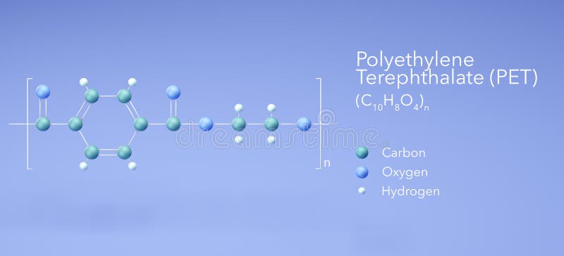 Polyethylene Terephthalate, Pet, PETE, Molecular Structures, 3d ...