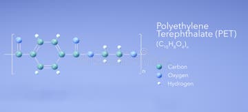Polyethylene Terephthalate, Pet, PETE, Molecular Structures, 3d ...