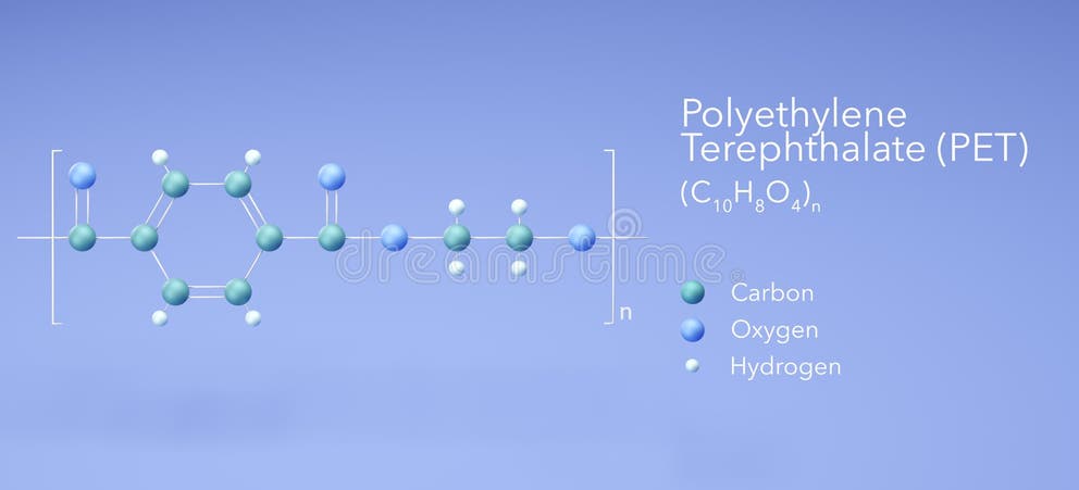 Polyethylene Terephthalate, Pet, PETE, Molecular Structures, 3d ...