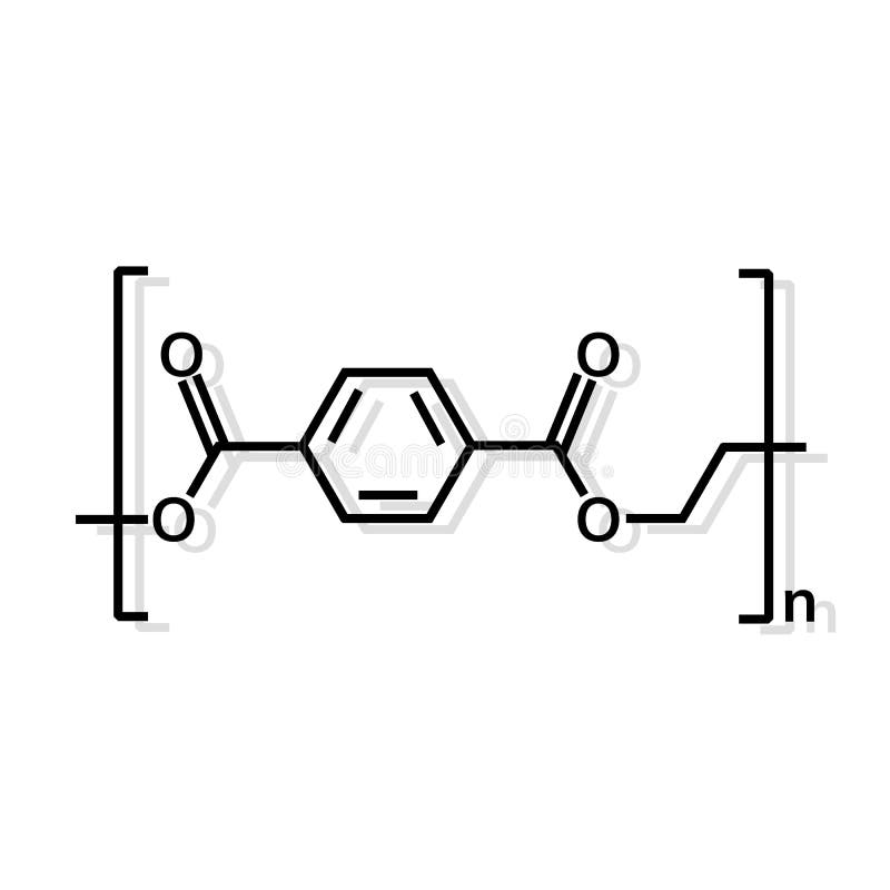 Polyethylene Terephthalate Polymer Stock Vector - Illustration of ...