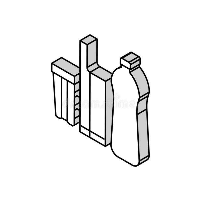 Polyethylene Thermoplastic Isometric Icon Vector Illustration Stock ...