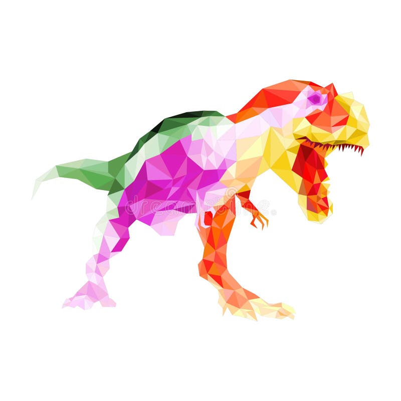 Dinosaurus, Polygonal Art stock vector. Illustration of icon - 144947100