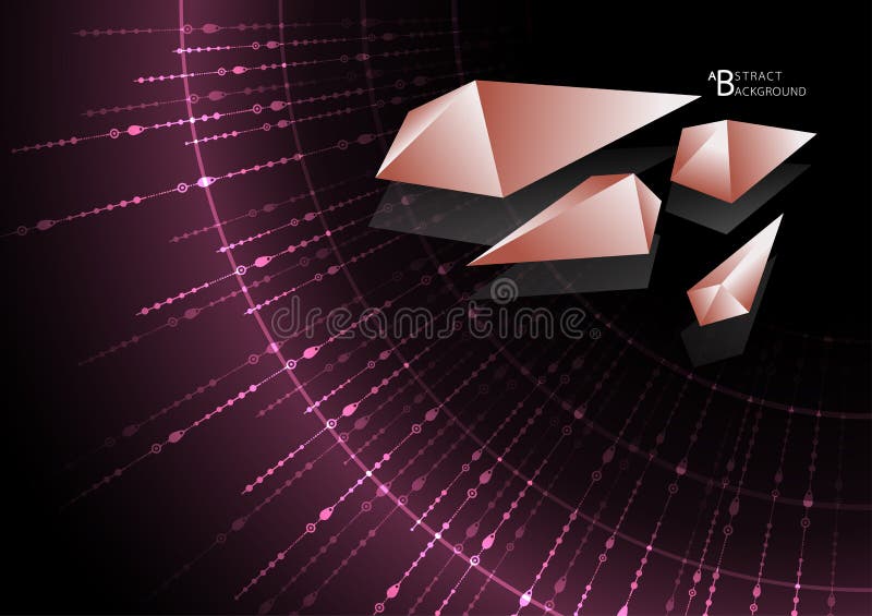 Polygon Abstract Background, Perspective Triangle with Line Art Vector ...