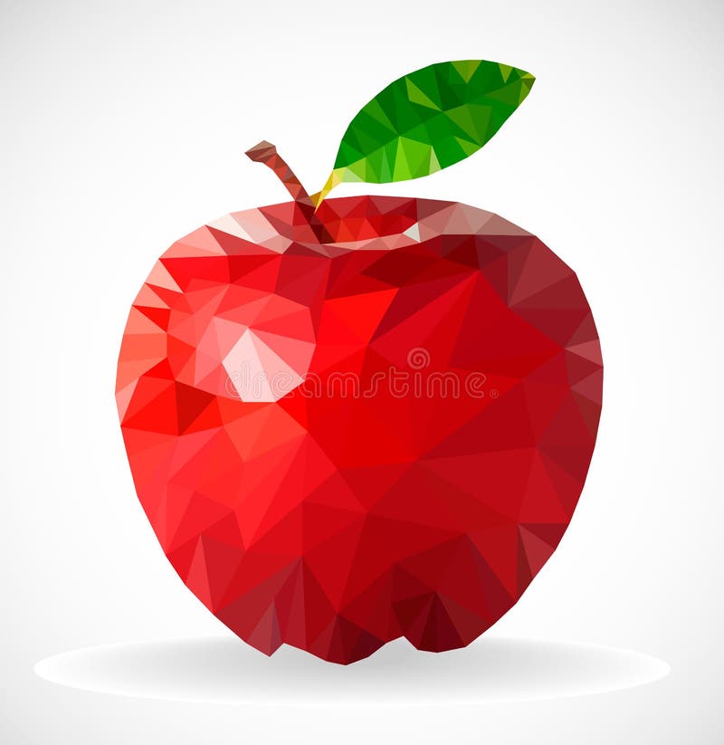 Juicy Apple Polygon . Vector Stock Vector - Illustration of design ...