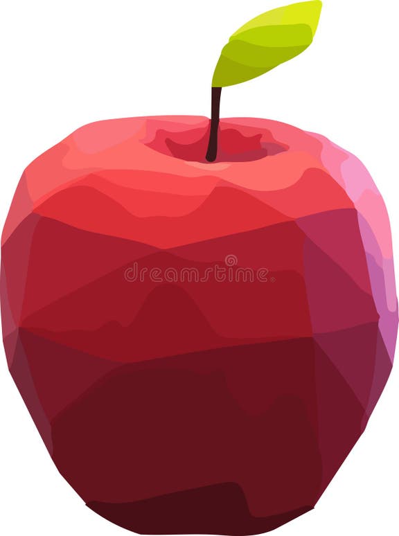 Polygon Apple - Low Poly Apple Stock Vector - Illustration of geometric ...