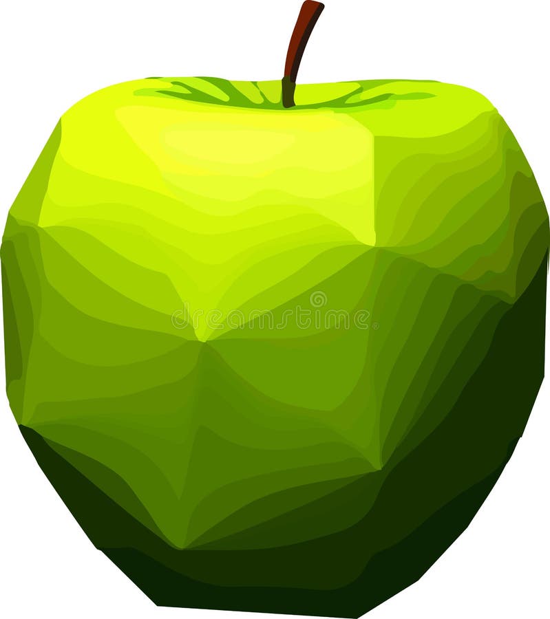 Polygon Apple - Low Poly Apple Stock Vector - Illustration of style ...