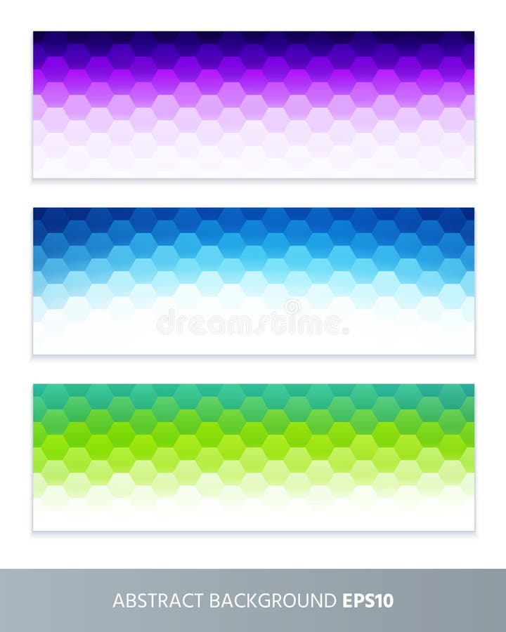 Polygon Background with a Pattern of Hexagons. Set Banners Stock Vector ...