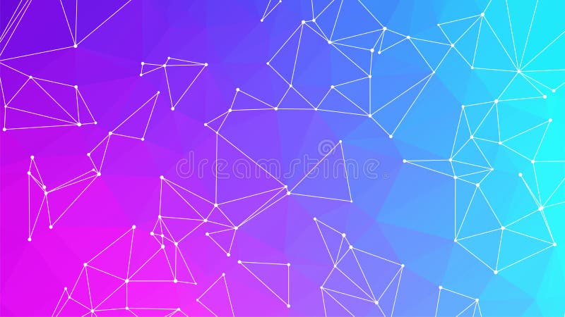Polygon Background. Triangle Mosaic. Pink Blue Vector Gradient ...