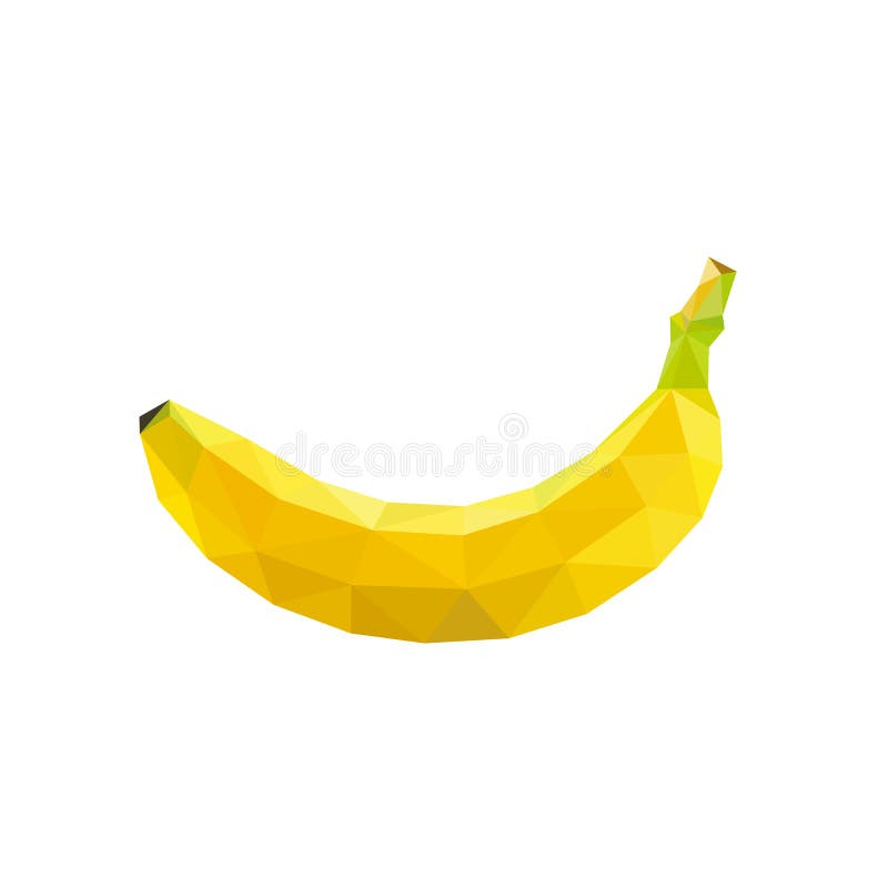 Polygon Banana stock vector. Illustration of geometric - 31454273