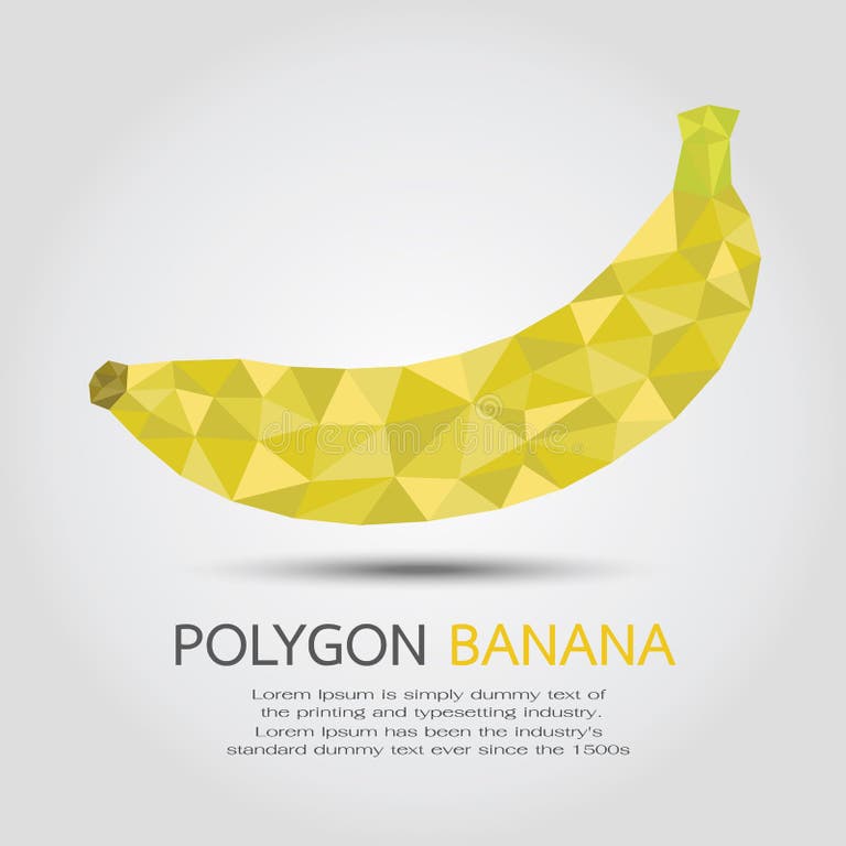 Polygon Banana stock vector. Illustration of geometric - 31454273