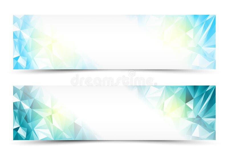 Polygon Banner Set stock vector. Illustration of physics - 33160851