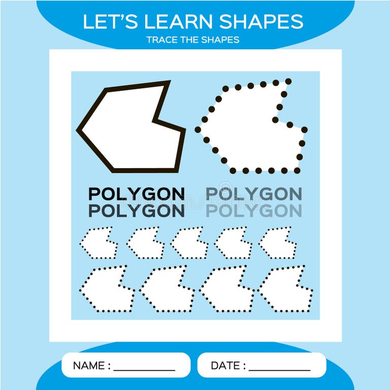 Polygon. Basic Geometric Shapes. Elements for Children. Learn Shapes ...