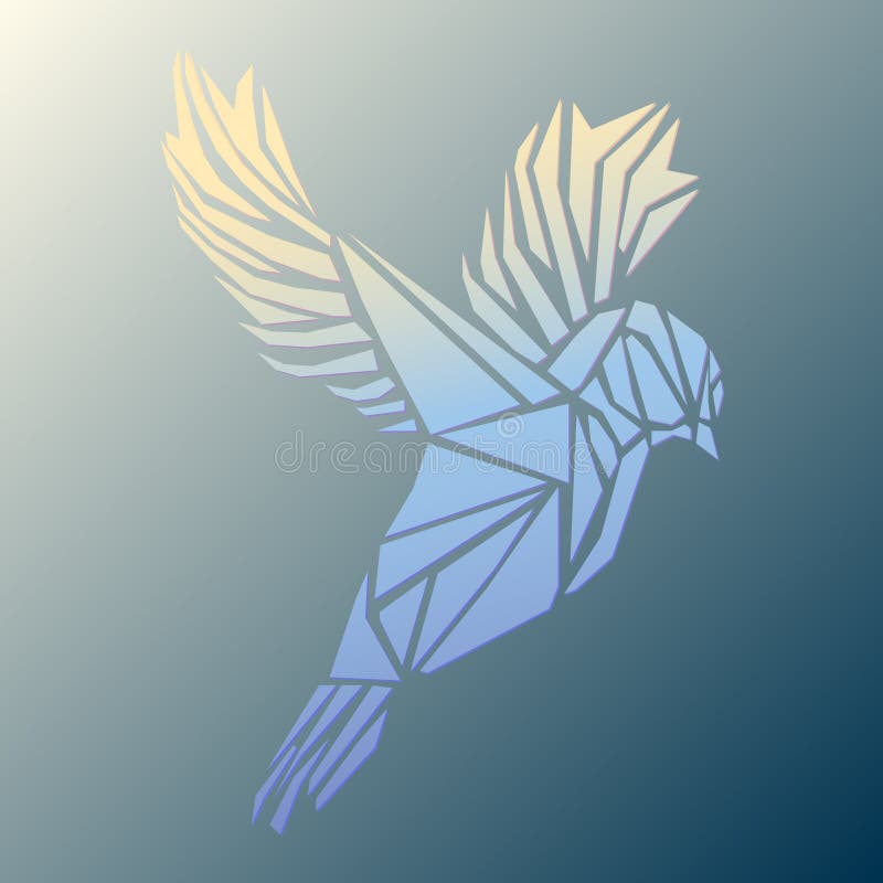 Polygon bird stock illustration. Illustration of triangle - 71716875