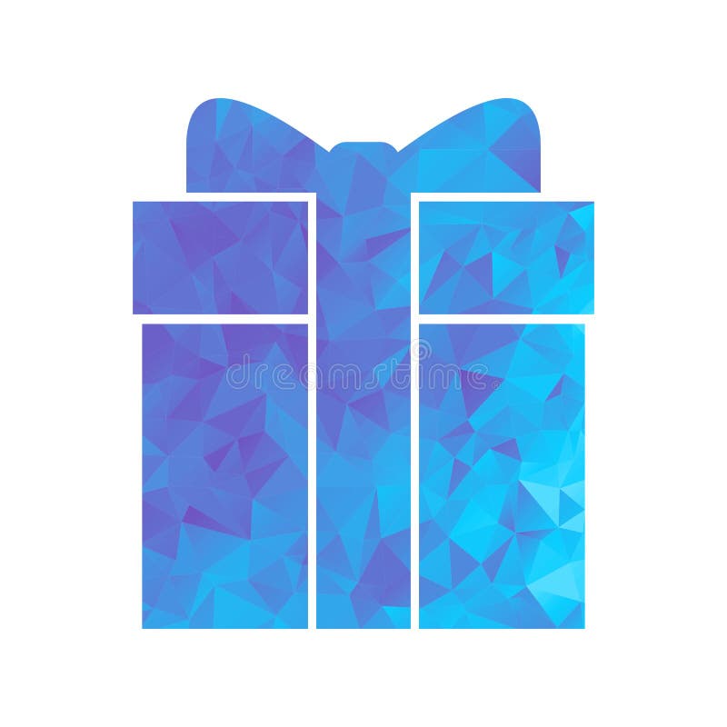 Polygon blue icon gear stock vector. Illustration of bright - 87019314