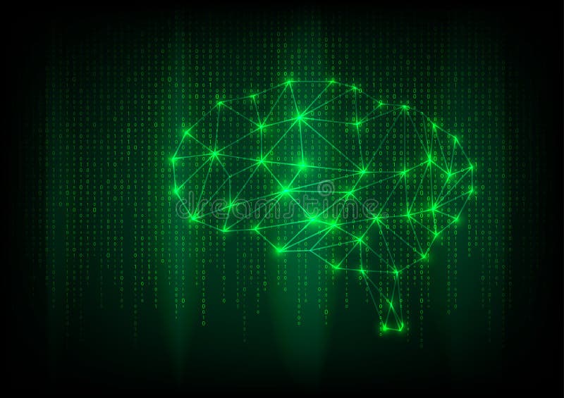 Polygon Brain Thinking Life. Ecosystem Creative Communication Concept ...