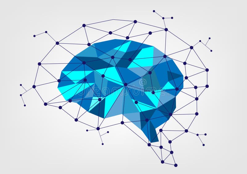 Polygon Brain Vector Picture, Polygon Brain Background Picture Stock ...