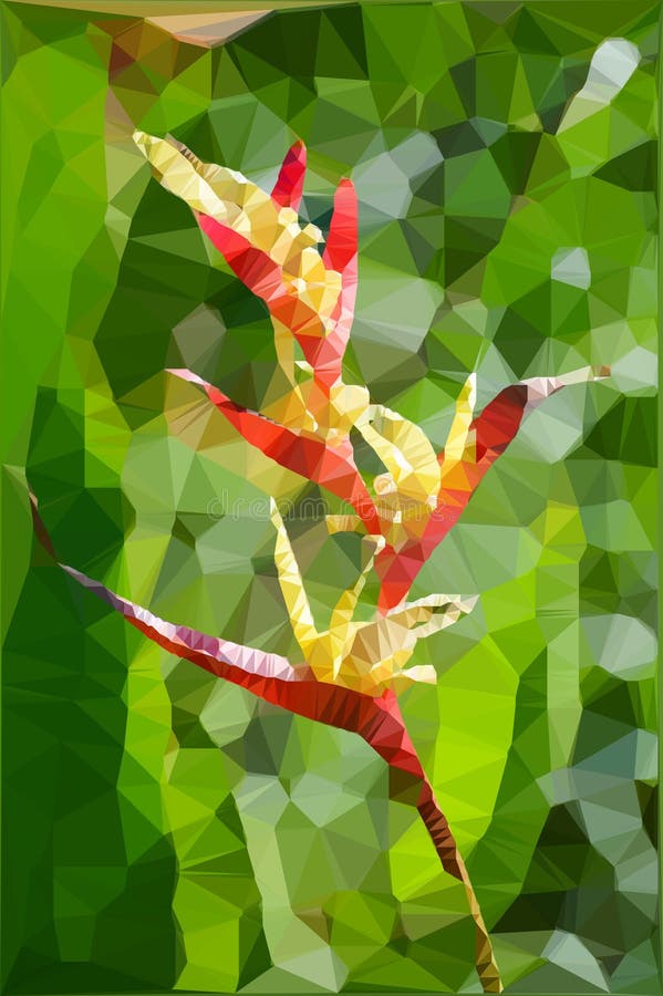 Polygon of canna flower stock illustration. Illustration of modern ...