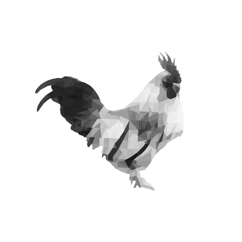 Polygon chicken stock illustration. Illustration of detail - 78848498