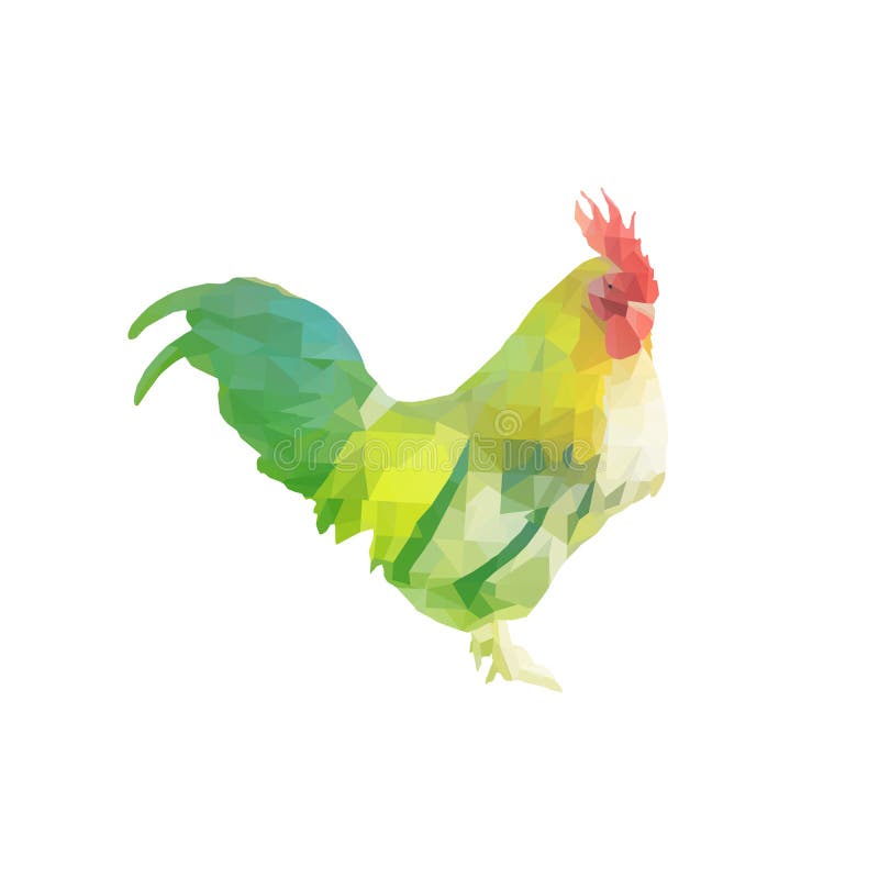 Polygon chicken stock illustration. Illustration of detail - 78848498