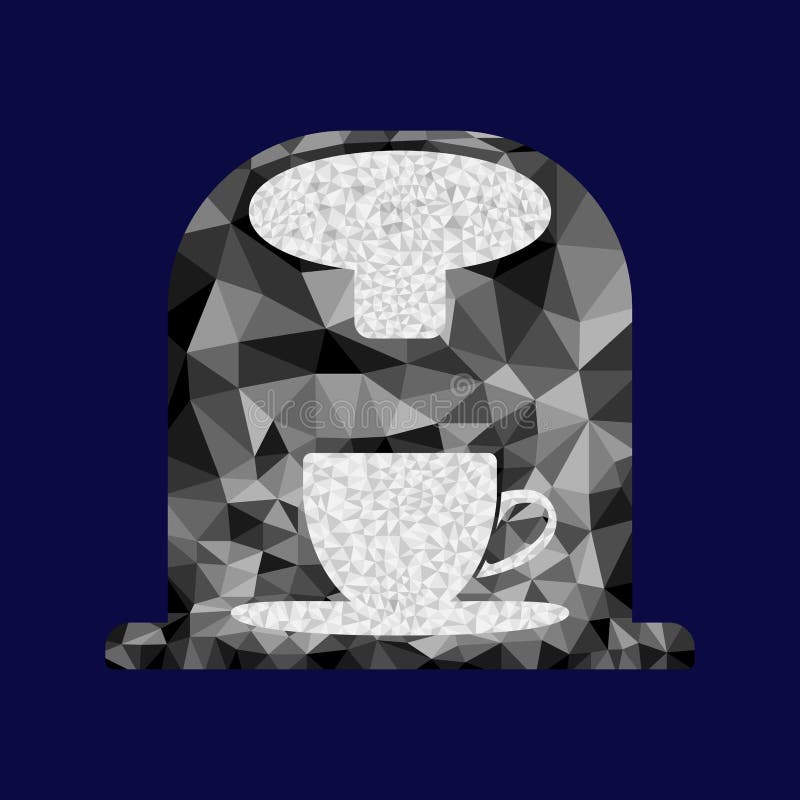 Polygon Coffee Machine Image Stock Vector - Illustration of object ...