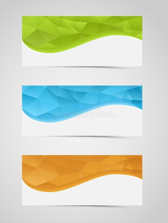 Polygon crystal banners stock vector. Illustration of geometry - 74491561