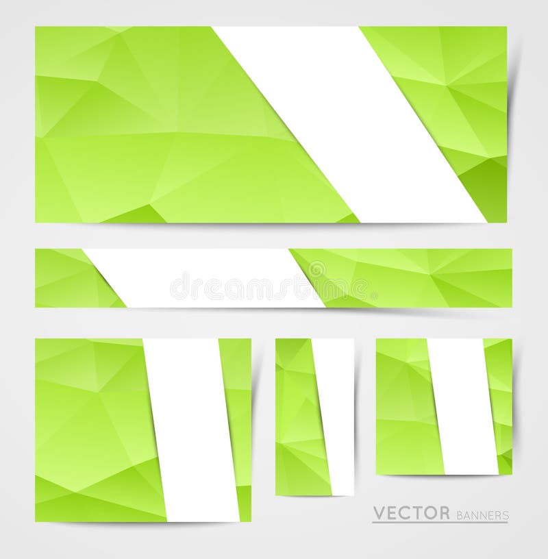 Polygon crystal banners stock vector. Illustration of geometry - 74491561