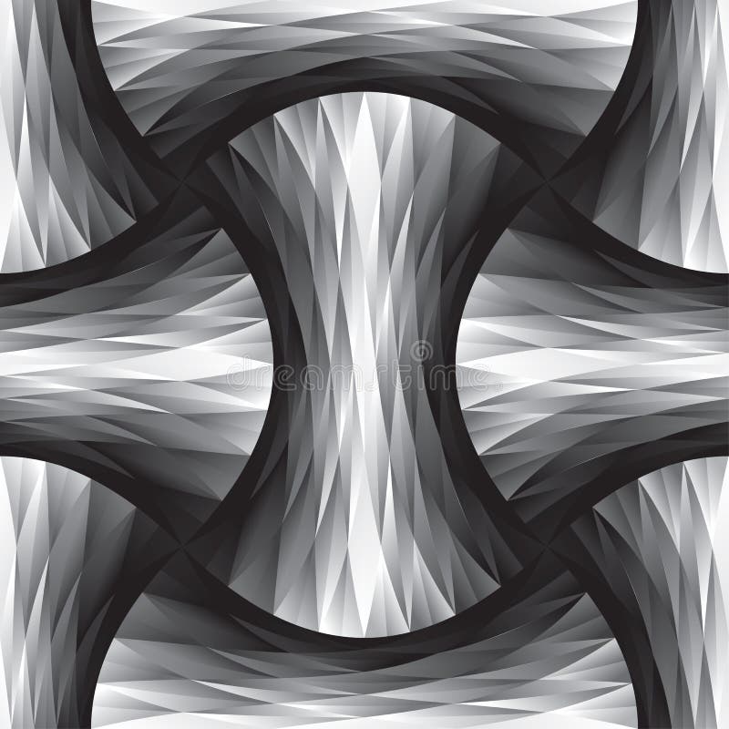 Polygon and Curve Geometric Seamless Pattern Stock Vector ...